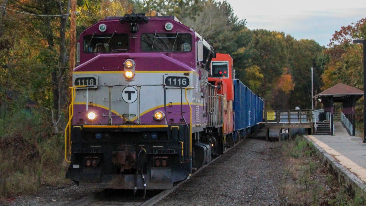 The MBTA Commuter Rail’s “C-1” Caboose and MassDOT Hopper Cars on the ...