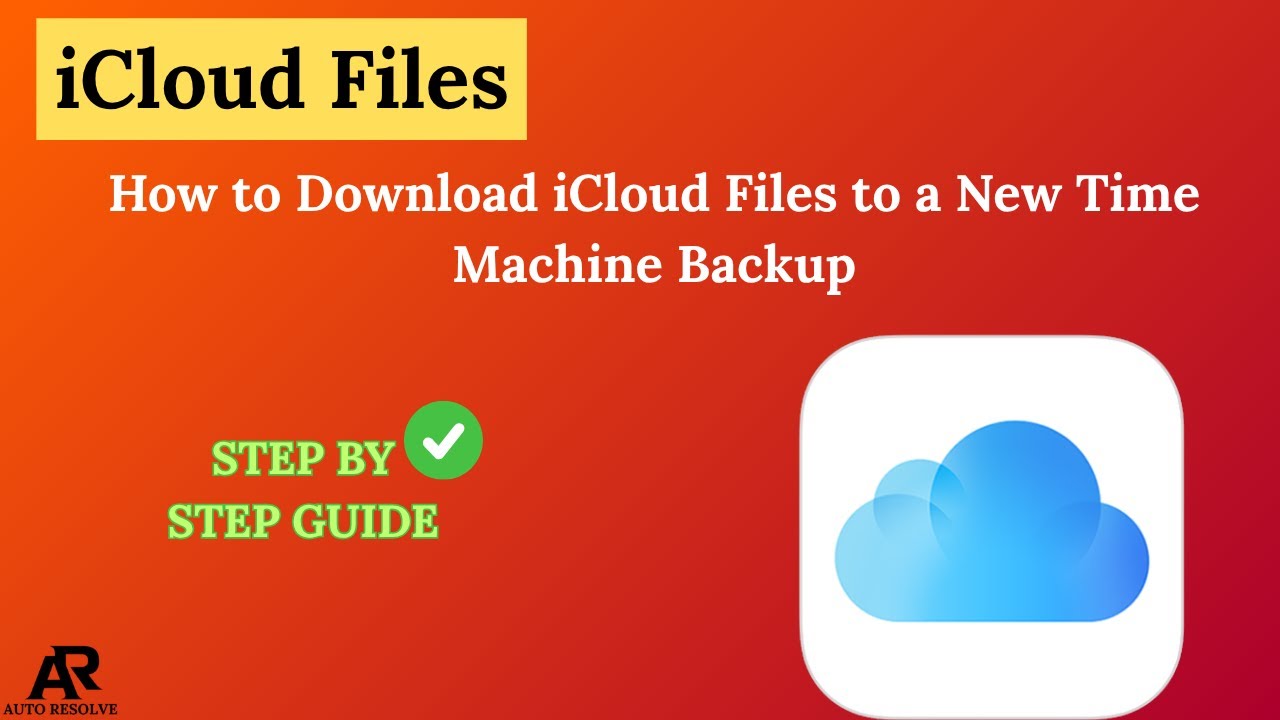 How to Download iCloud Files to a New Time Machine Backup - YouTube