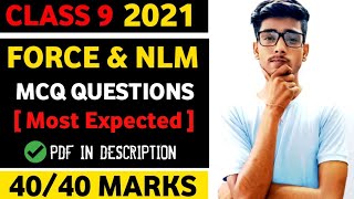 Class 9 Science Chapter 9 Mcqs Force And Laws Of Motion Mcq Class 9 Science Force And Motion All ...