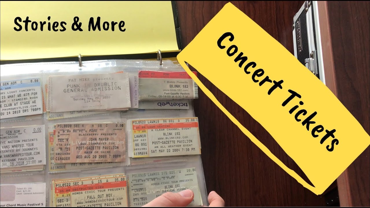 Concert Ticket Collection Pt 1 - YouTube