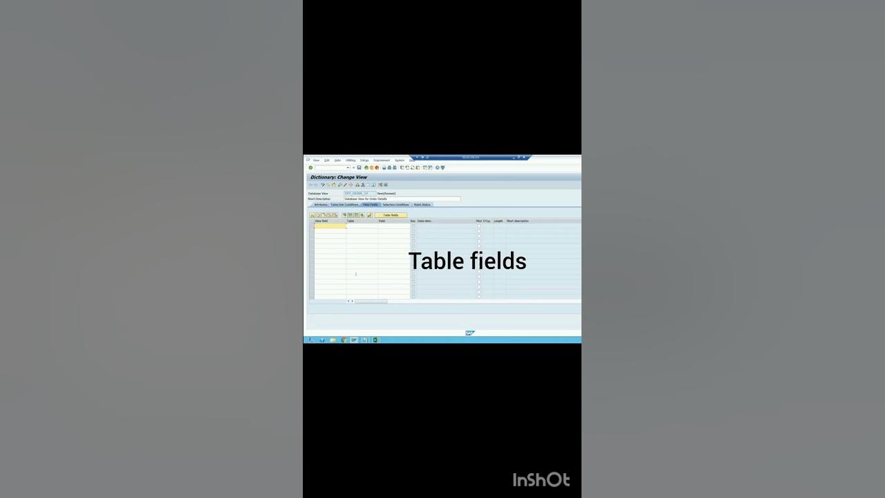 🤹How to create DATABASE VIEW in SAP👍 - YouTube