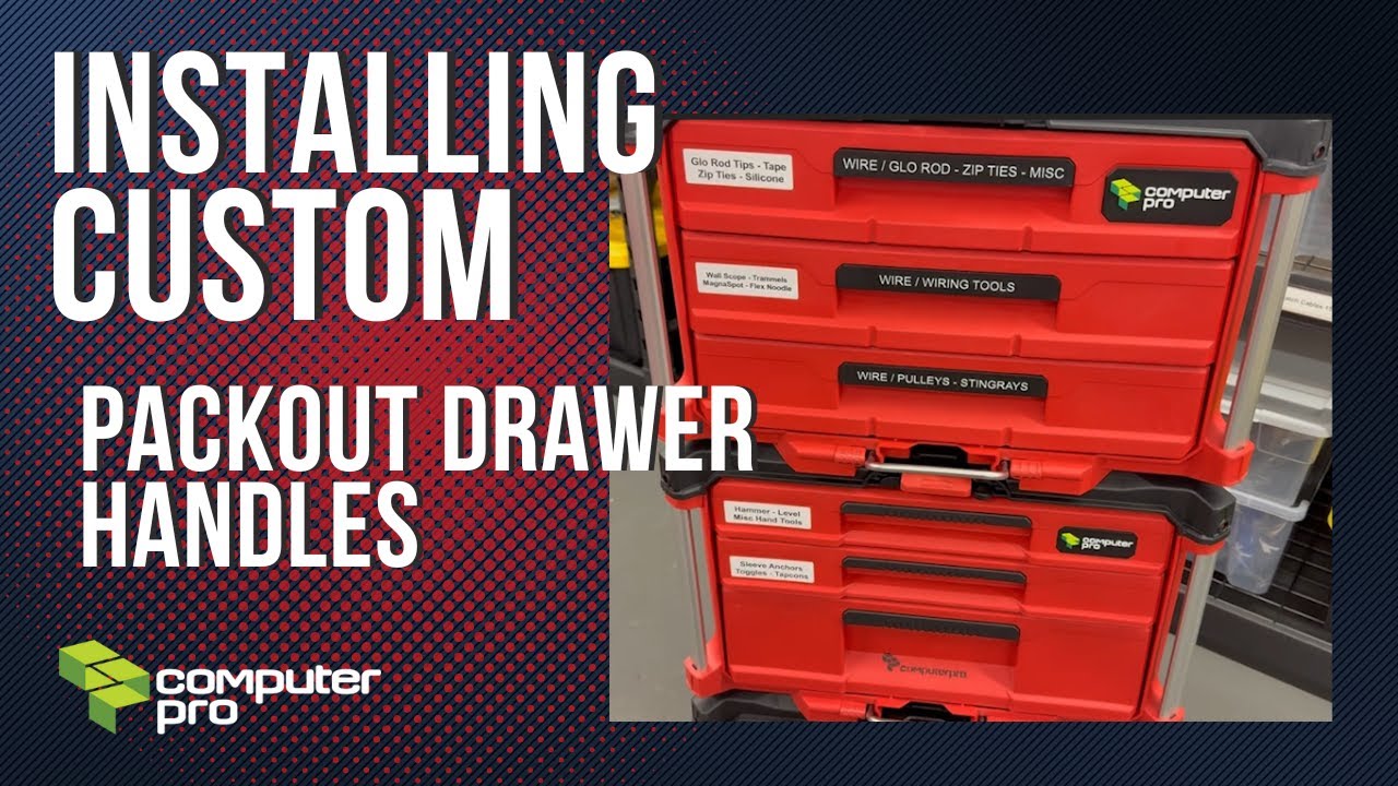 Installing custom Packout Drawer handles - YouTube