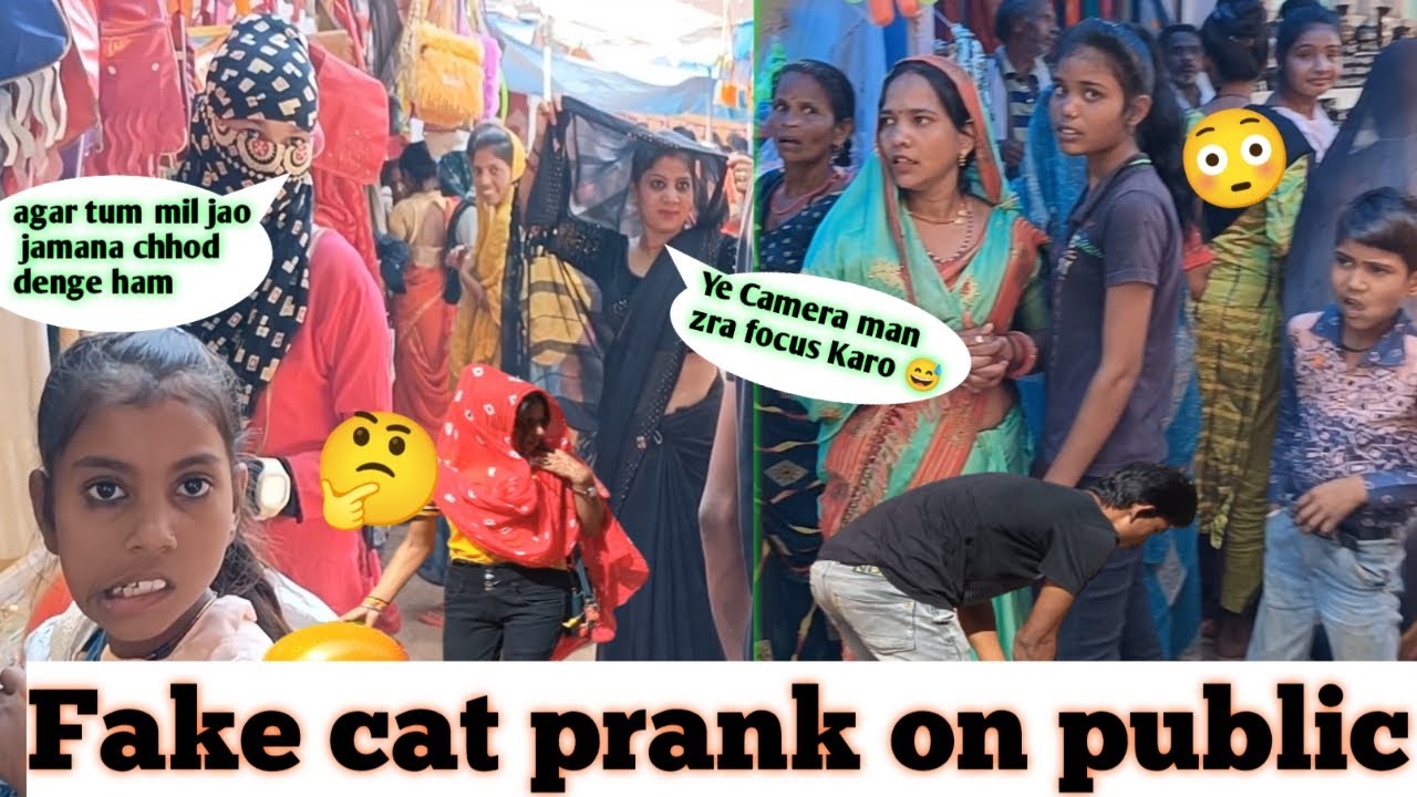 Fake cat 🐈 prank in mela🤣😅 || Dengerous reaction 😱🤯||#viralvideo# ...