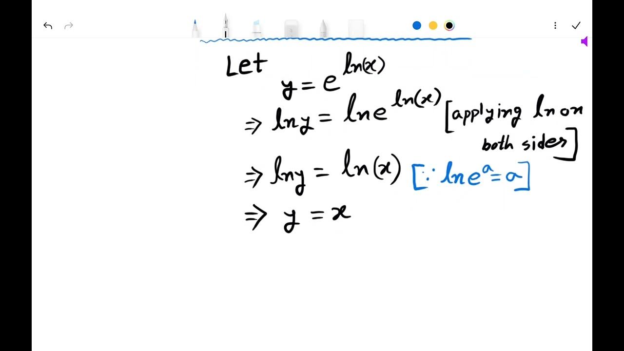 Proof of "e^ln(x) = x " - YouTube