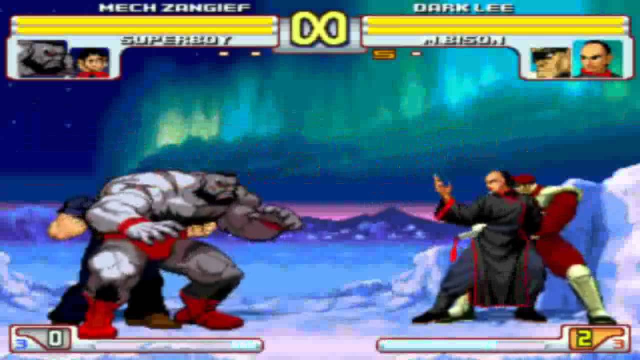 MUGEN: Mech Zangief & Superboy vs Dark Lee & M.Bison - YouTube