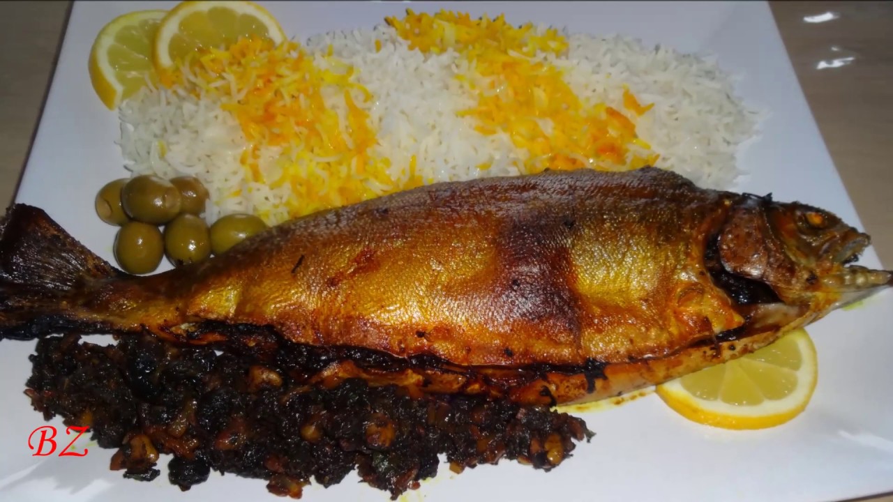 Stuffed trout fish / ماهی شکم پر شیرازی - YouTube