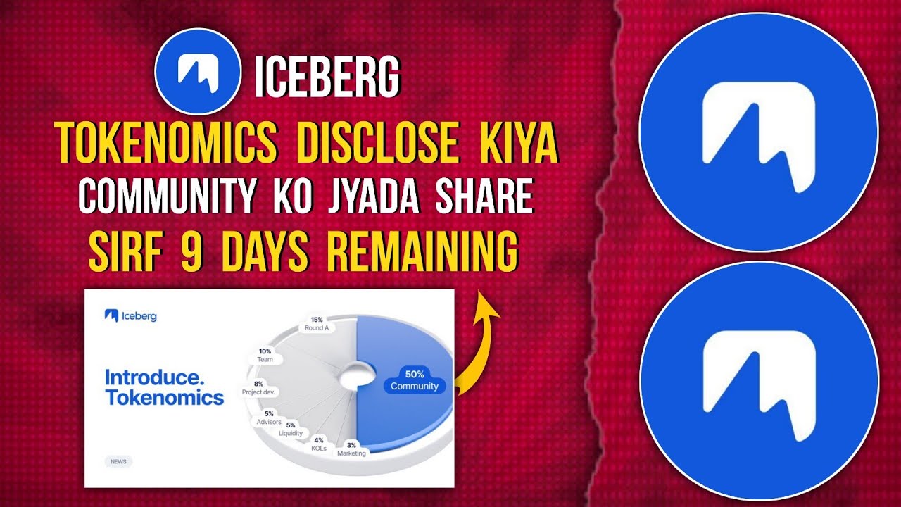 ICEBERG Tokenomics Disclosed | More Share for Community | 9 Days ...
