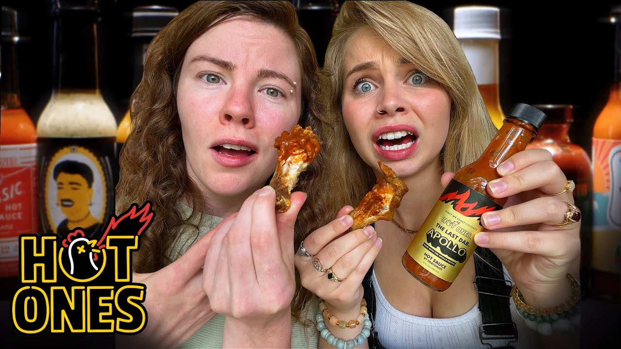 Hot Ones - Hailee And Kendra Lose Their Minds While Eating Spicy Wings ...