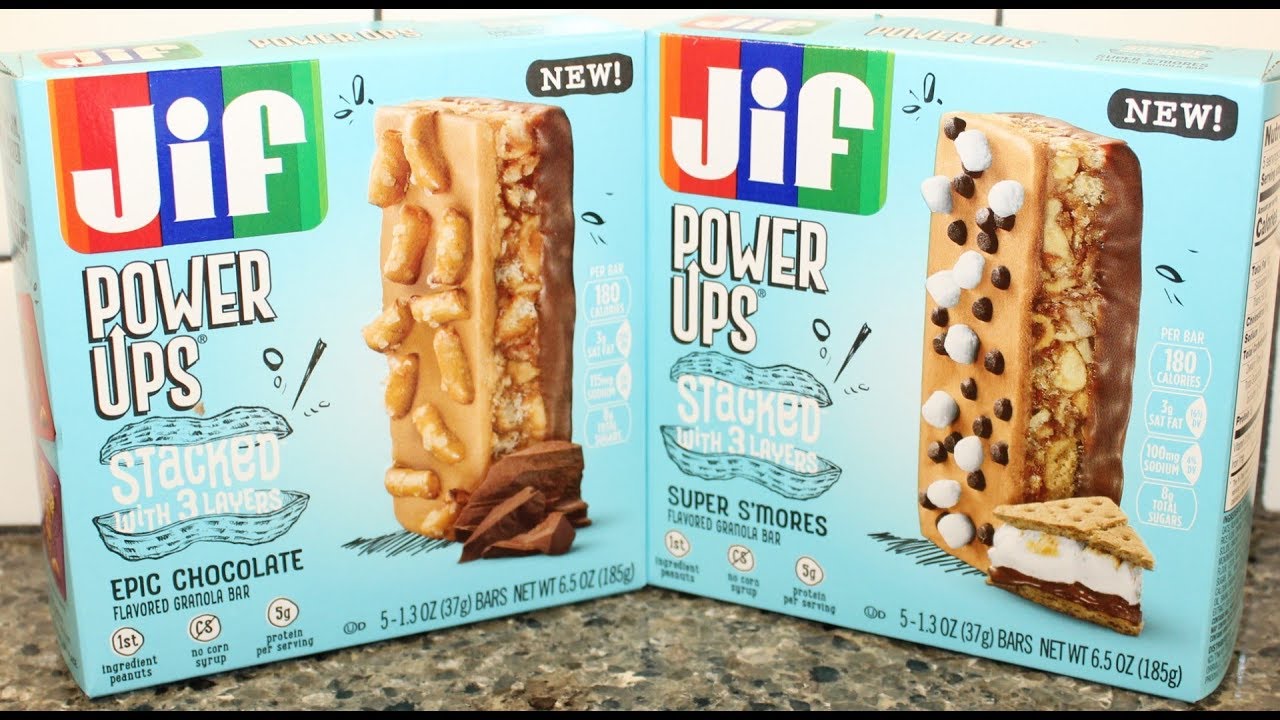 Jif Power Ups Stacked with 3 Layers Granola Bars: Epic Chocolate ...