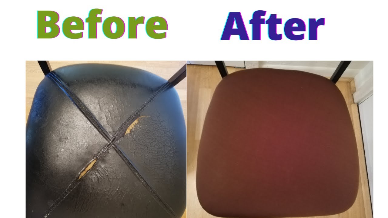 Quick & easy chair seat transformation.🪑💺How to fix damaged chair seat ...