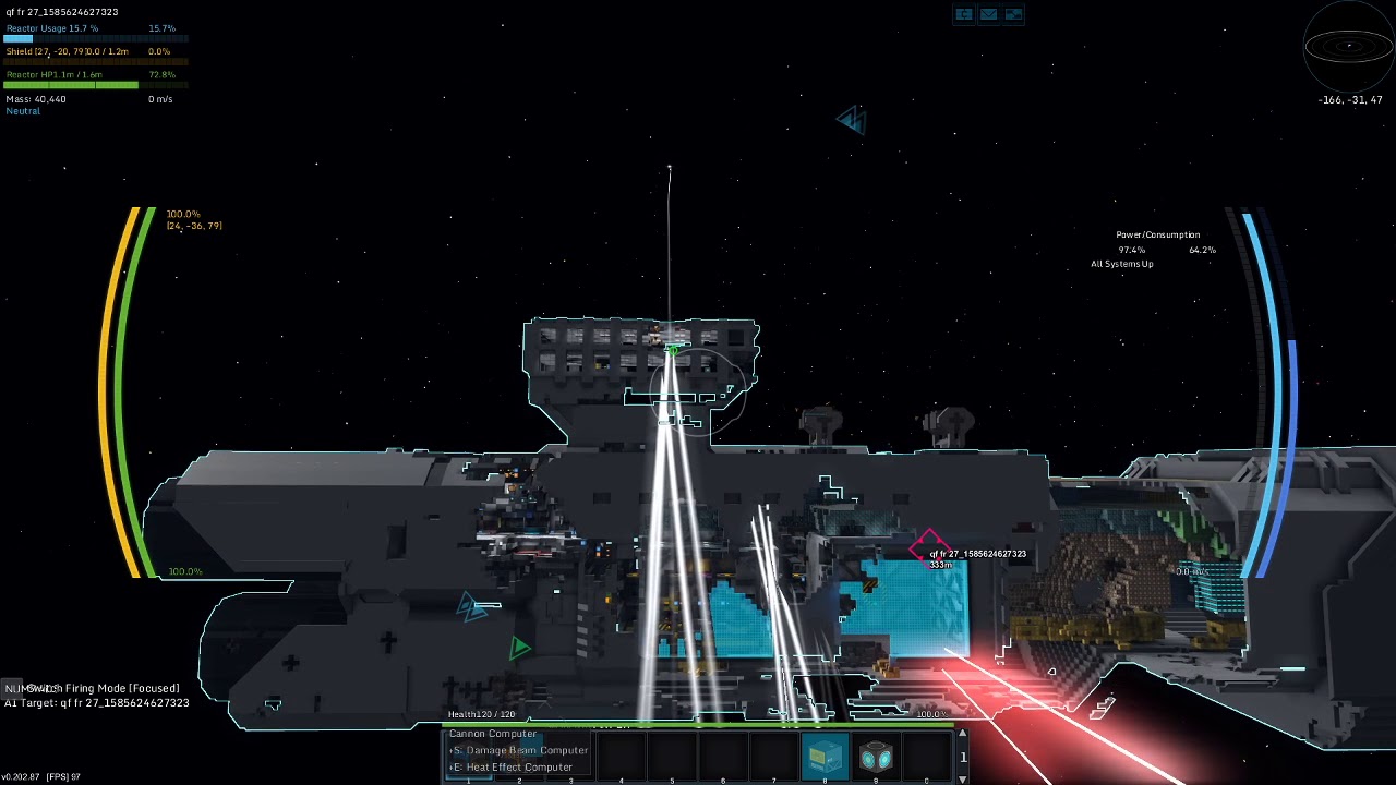 QF Frigate Shield Turret Test 2 - StarMade S2-502 - YouTube