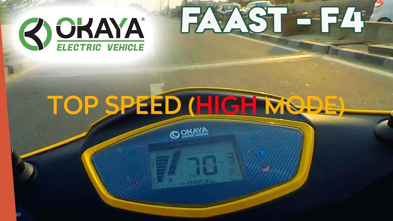 Okaya FAAST F4 TOP SPEED IN TOP MODE (MODE 3) #okaya #ev #okaya ...