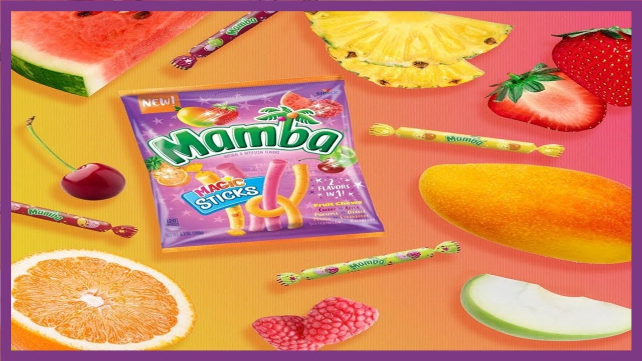Mamba Magic Sticks Fruit Chews Candy REVIEW - YouTube