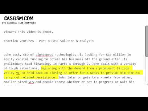 Traction Ventures – Part B Case Solution & Analysis- Caseism.com - YouTube