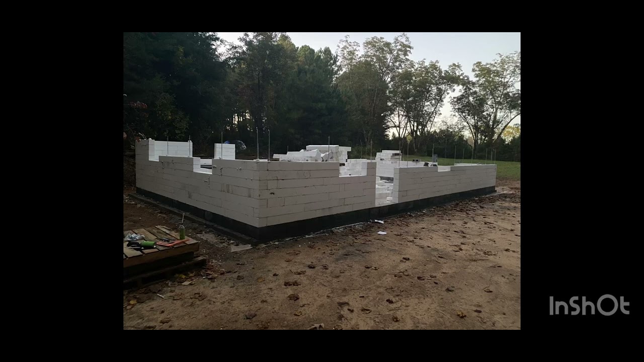 EPS foam block building - YouTube