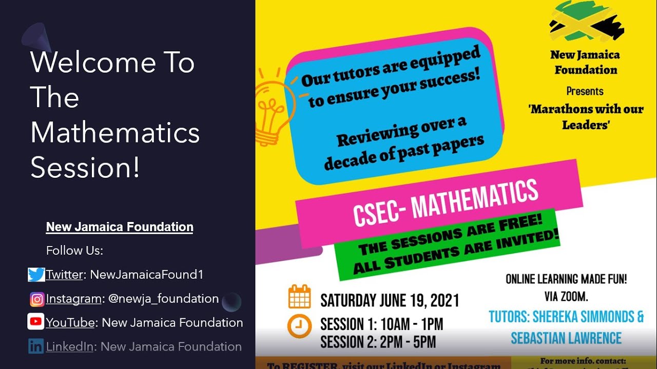 CSEC Mathematics Paper 2 Review Session (2021) - YouTube