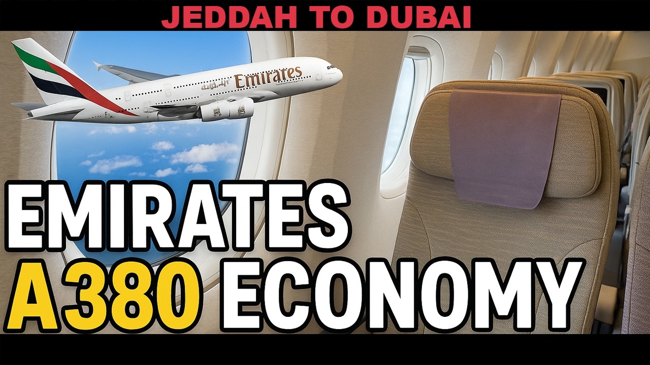 Emirates A380 The Ultimate Flight from Jeddah to Dubai in Economy - YouTube