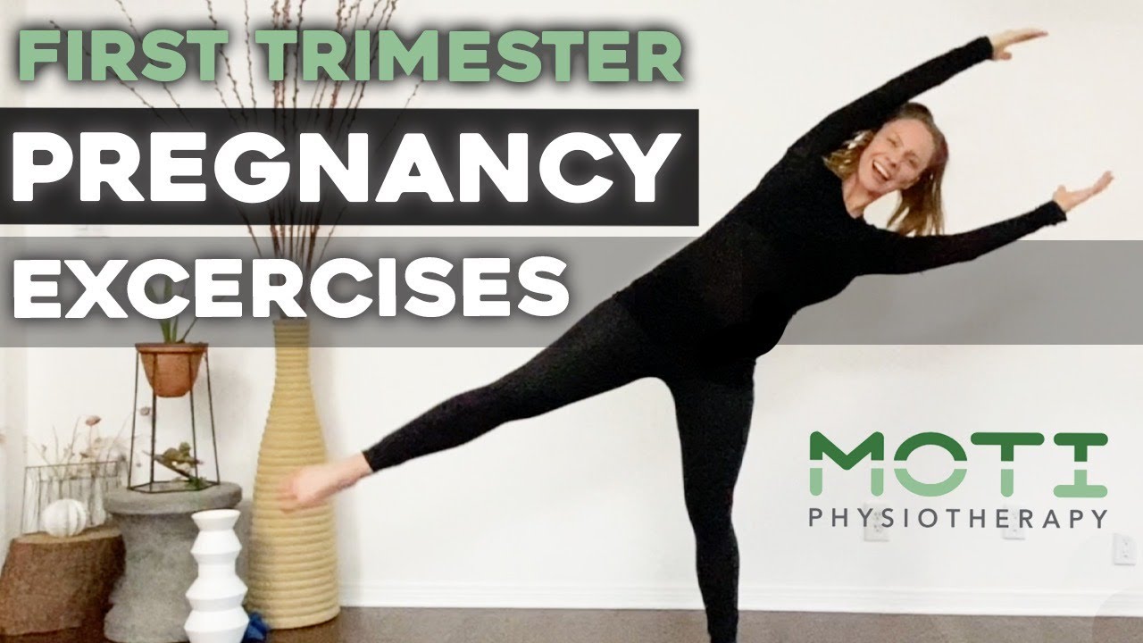 First Trimester Foundational exercise sequence for PREGNANCY - YouTube