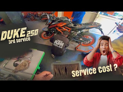 KTM Duke 250 Bs6 3rd Service || Service Cost😨? - YouTube