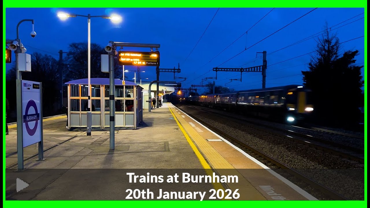 Trains at Burnham | GWR and Elizabeth Line Early Evening Action | 4K ...