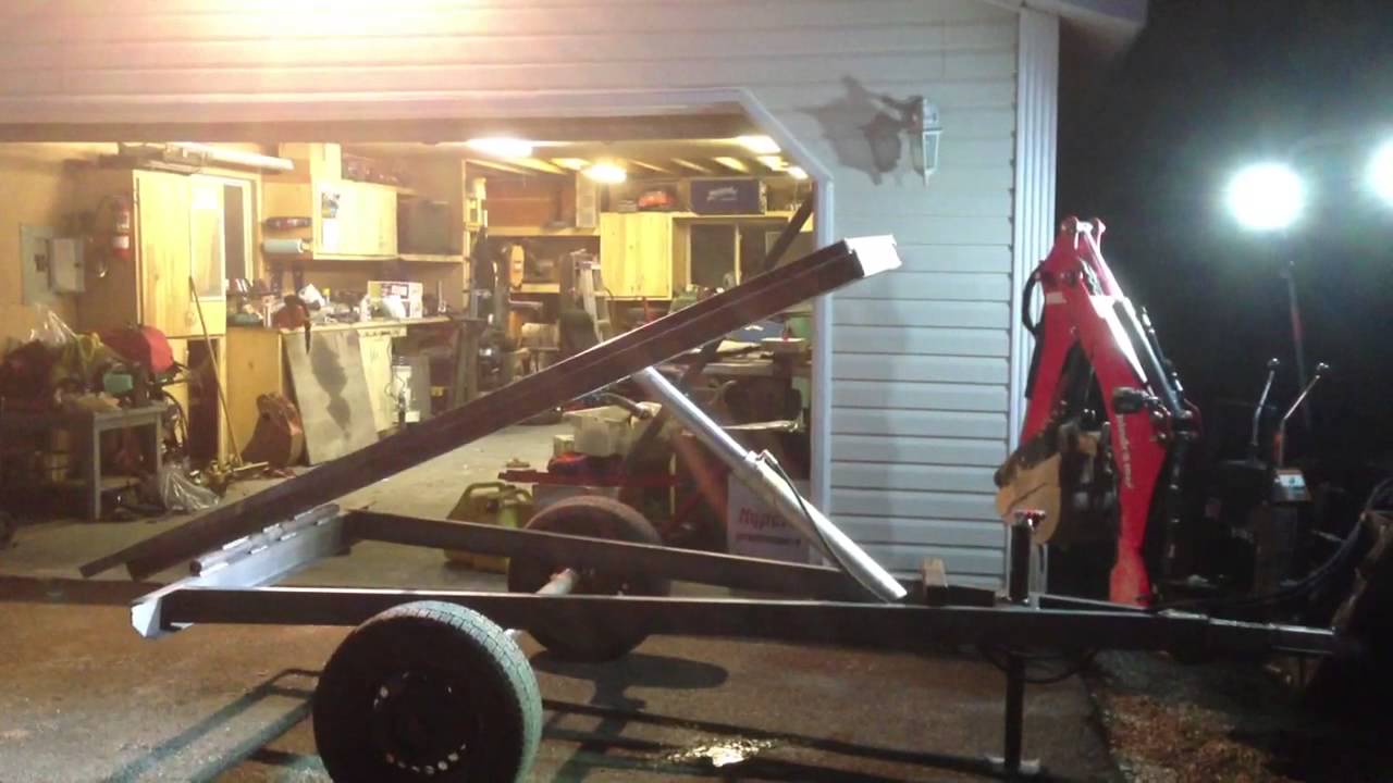 Homemade dump trailer - YouTube