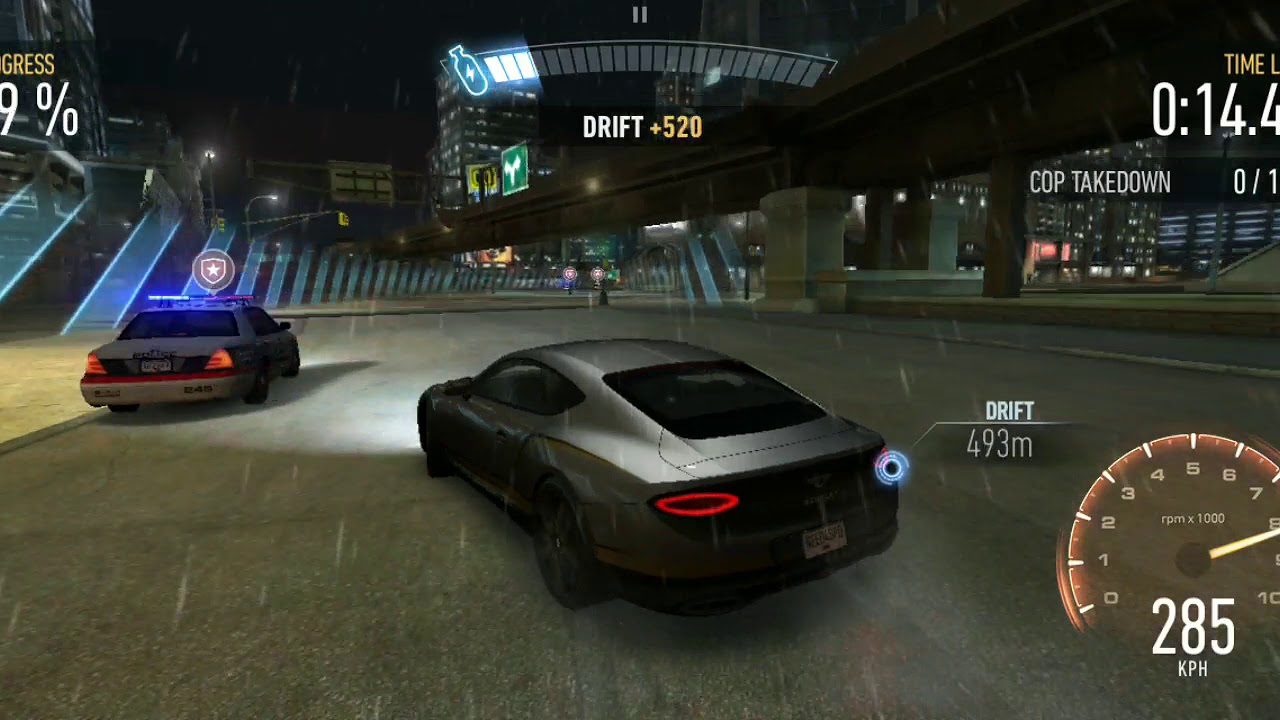 LOCKDOWN ESCAPE NEED FOR SPEED NO LIMITS BENTLEY CONTINENTAL GT COP ...