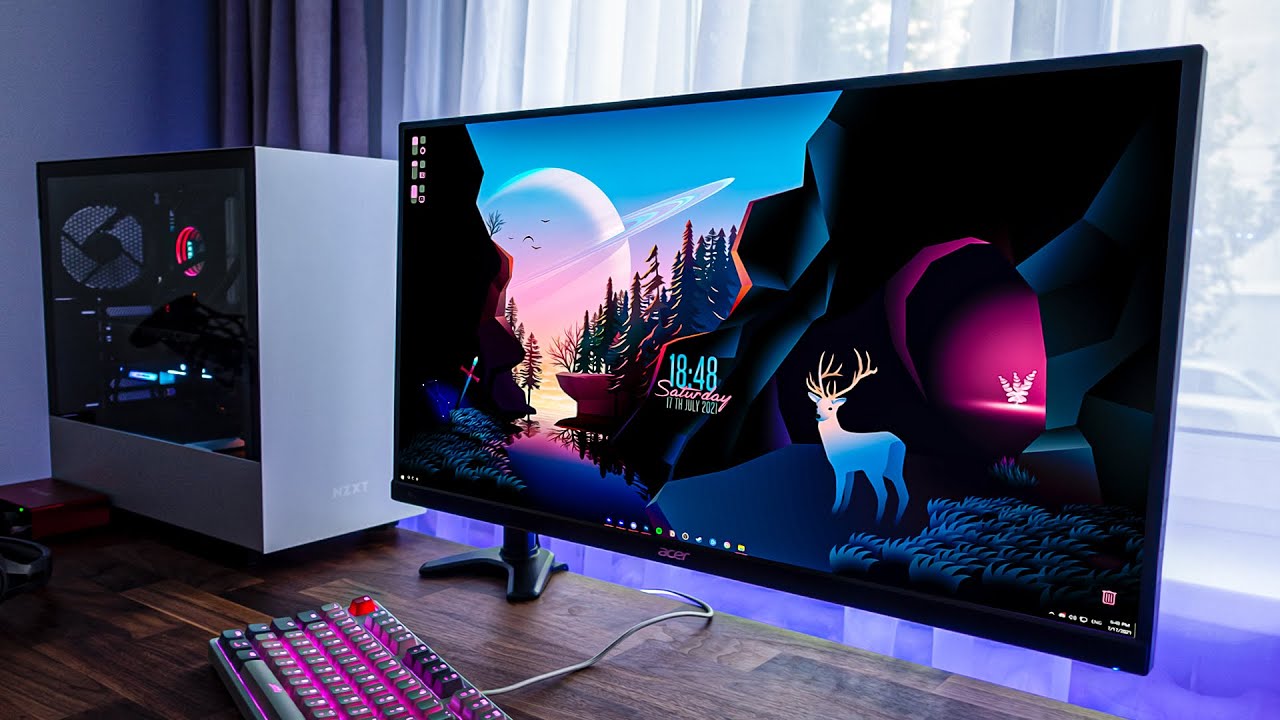 Делаем красивый Windows | Saturn Landscape - YouTube