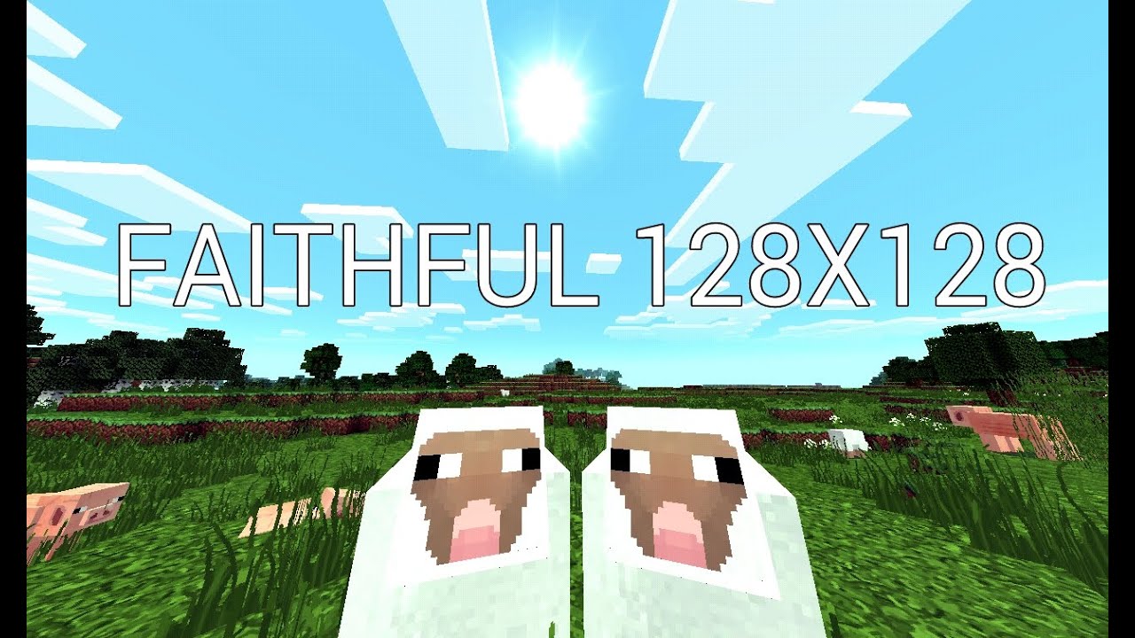 MINECRAFT P.E⏩TEXTURA FAITHFUL HD 128X128 - YouTube