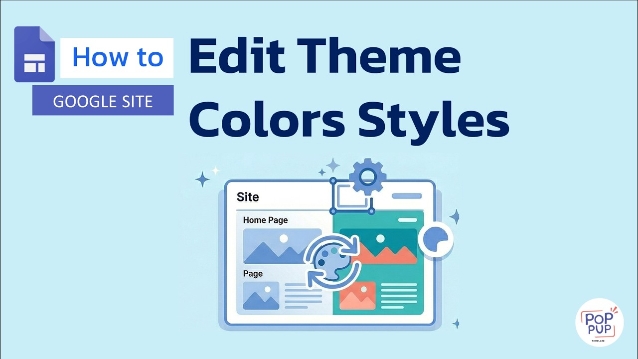 How to Change Themes & Custom Colors in Google Sites - YouTube