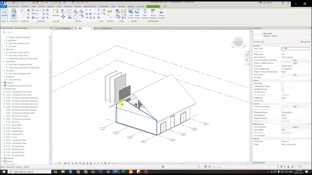 REVIT THỰC CHIẾN - KIẾN TRÚC #3A: GẠCH ỐP TƯỜNG, CHỈ TƯỜNG - YouTube