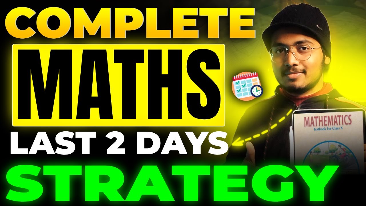 Complete MATHS 98 Marks in Next 2 days🔥 *BEST TRICK to score full marks ...