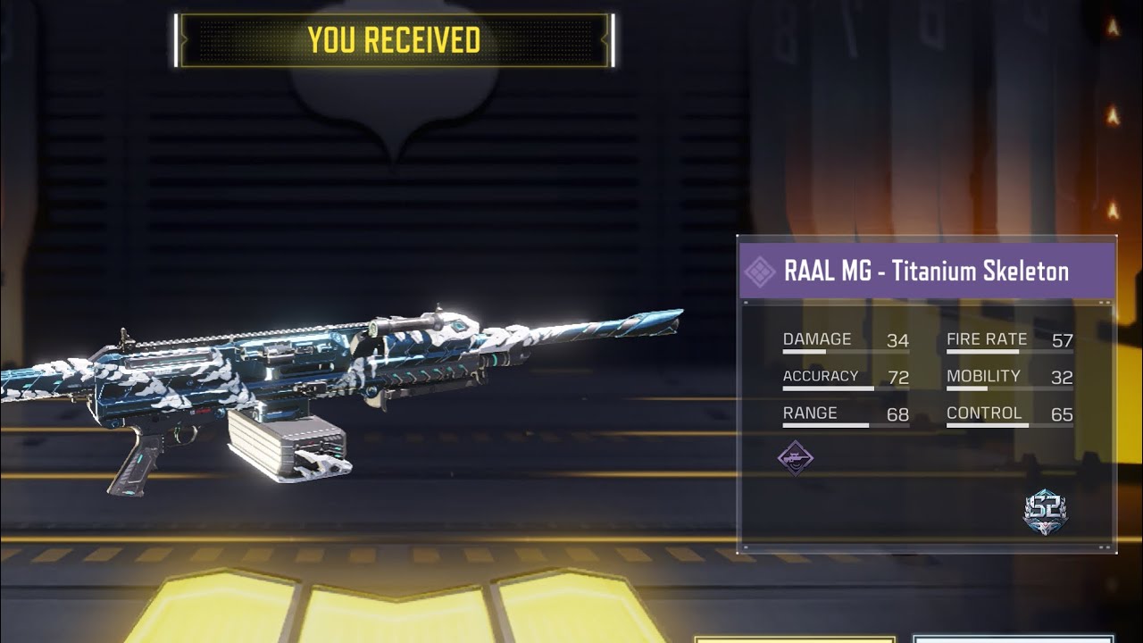 YOU RECEIVED | RAAL MG - Titanium Skeleton @callofdutymobile #codm ...