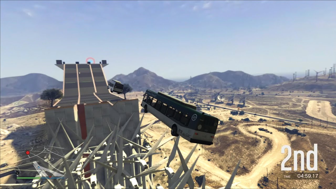 Fun Jump Over Wind Turbines Race - GTA Online - YouTube