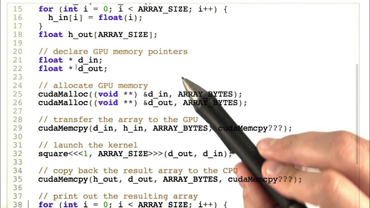 Squaring Number Using CUDA Part 2 - Intro to Parallel Programming - YouTube