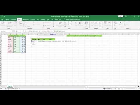 How to Transpose Values Based on the Multiple Lookup Criteria - YouTube