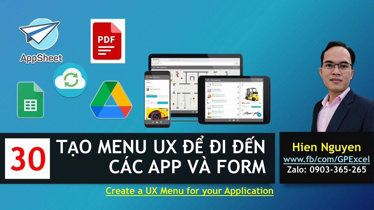 #Appsheet 30 Tạo #Menu #UX liên kết các form và #App - YouTube