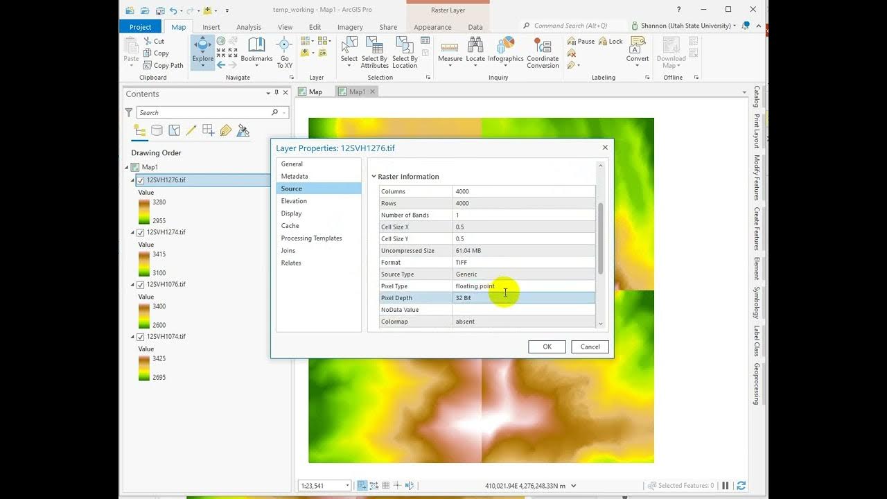 Demonstrating Mosaic to New Raster tool in ArcGIS Pro - YouTube