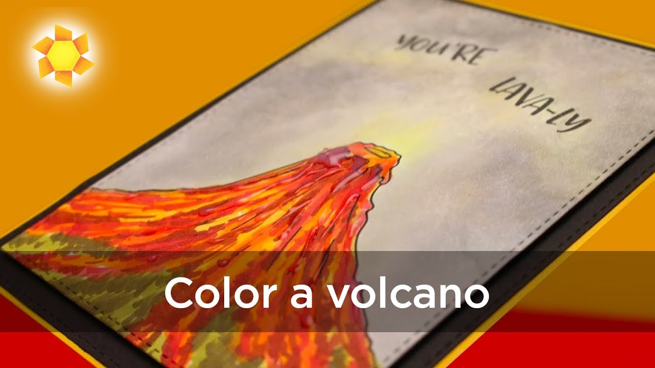 Color an active volcano - YouTube
