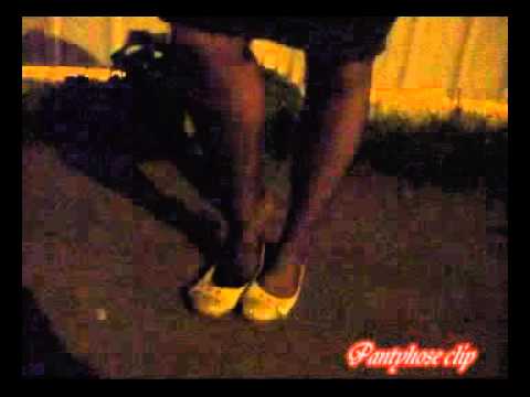 Panyhose in the night city(Black pantyhose in the sexy ballet)