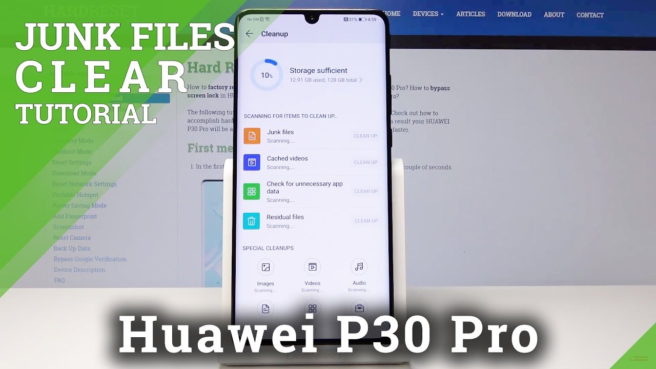 How to Speed Up HUAWEI P30 Pro - Clean Junk Files - YouTube