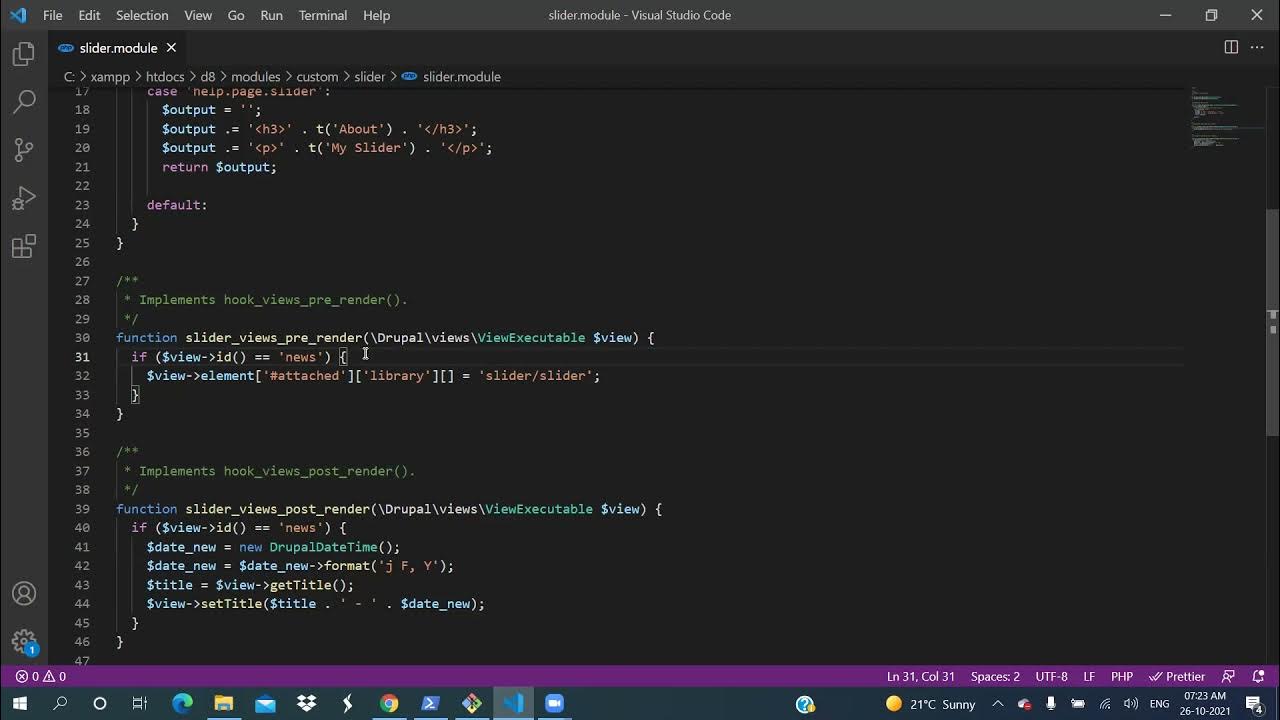How to Alter a View after the Render Process - YouTube