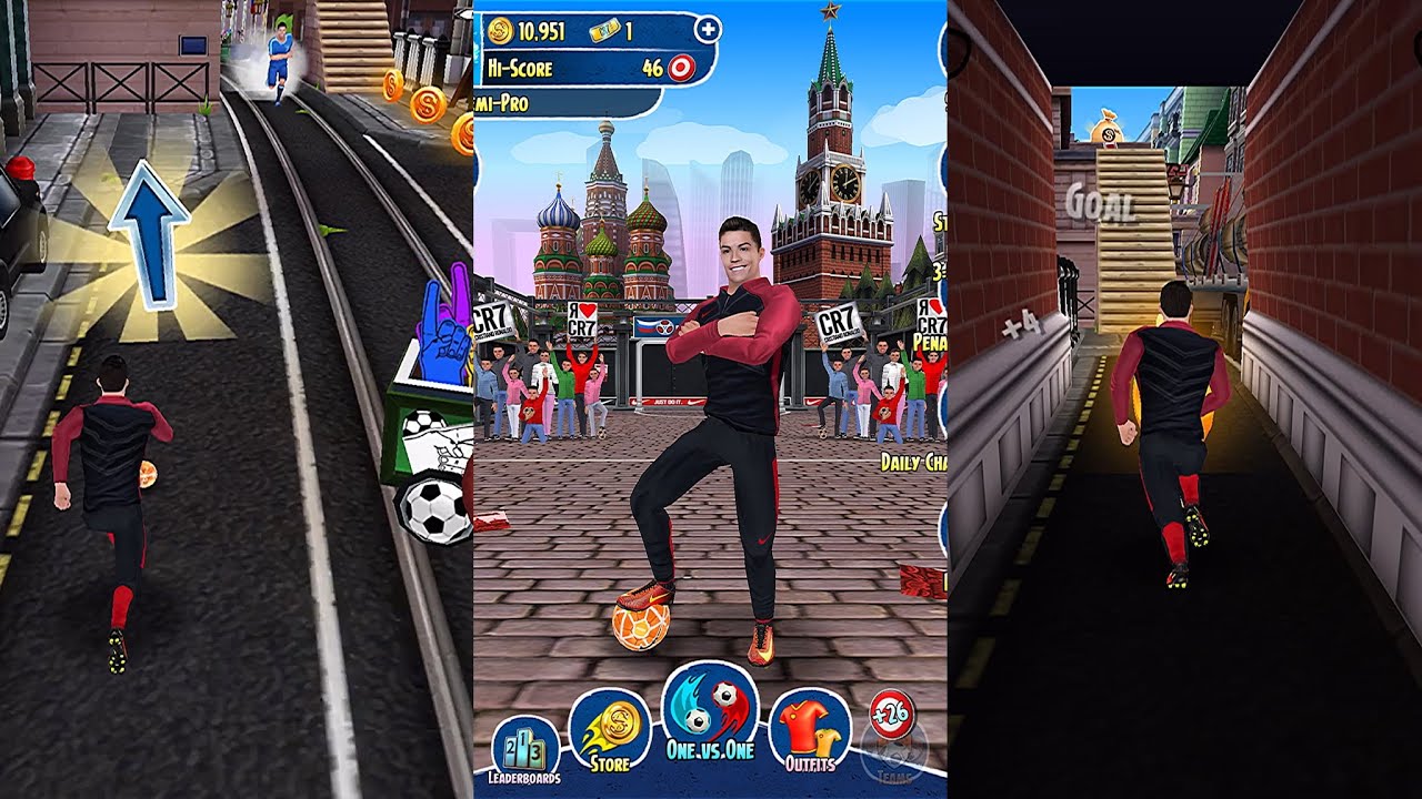Cristiano Ronaldo Run Game - Kick 'n' Run : Football Run Game - Android ...