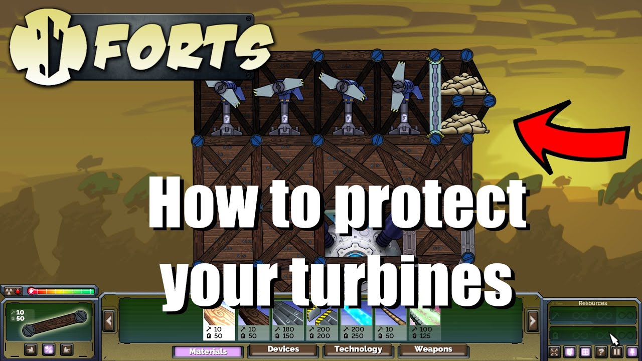 How to properly protect your turbines - Forts RTS - YouTube