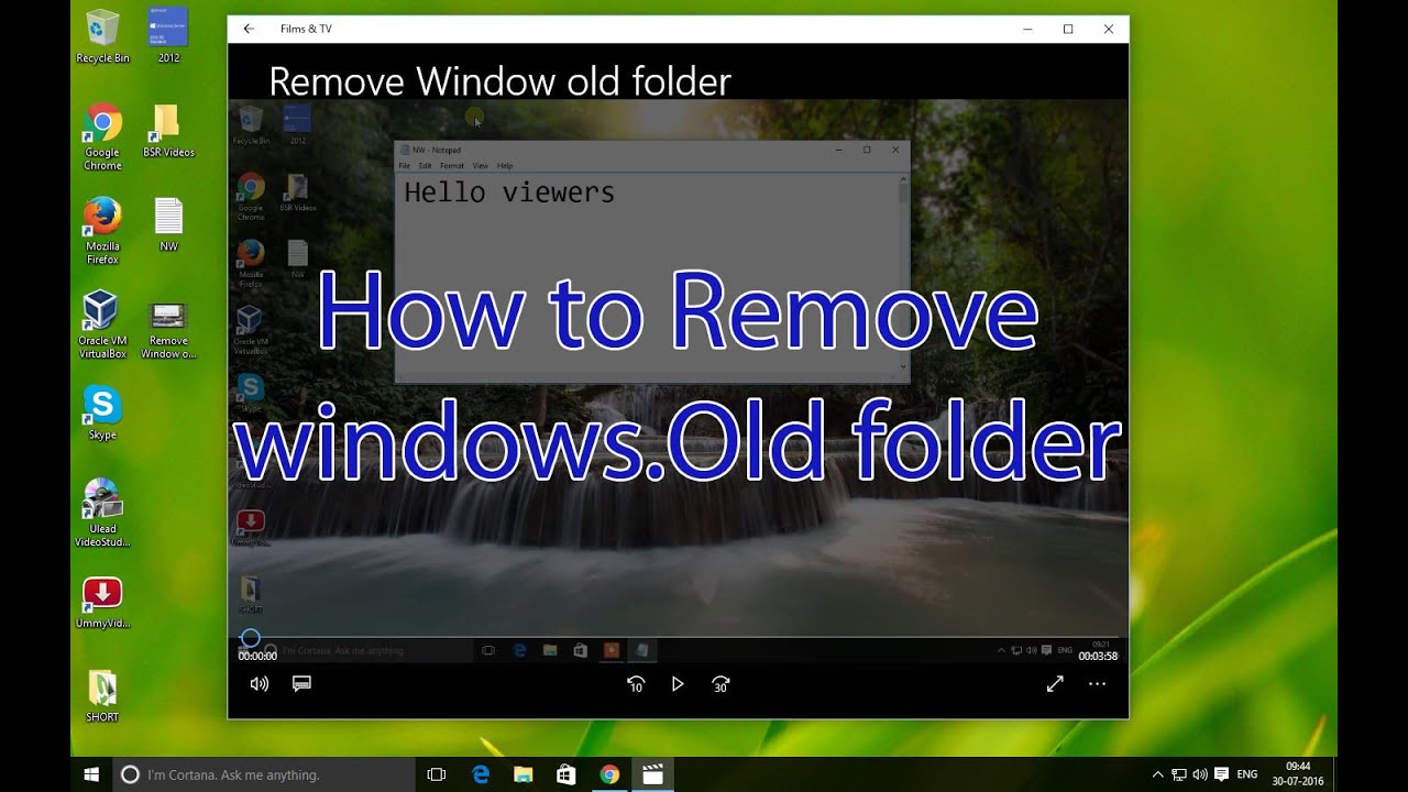 How to Remove Window.old folder from windows 10 - YouTube