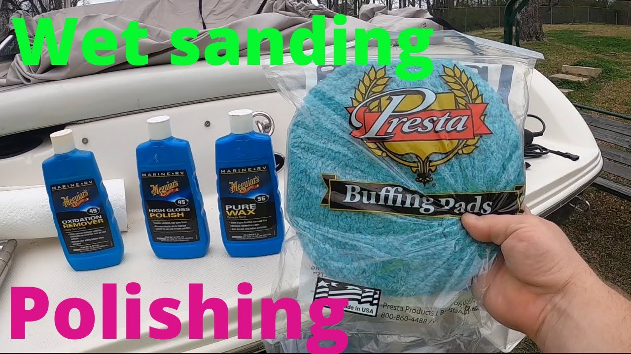 Wet sanding and polishing entire boat - YouTube