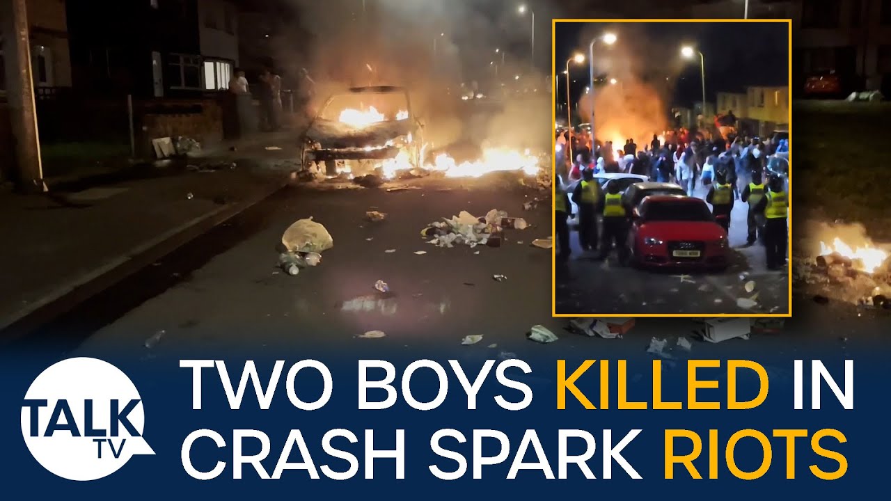 Cardiff Riot: Cars Burn As Police Clash With Rioters In Ely - YouTube
