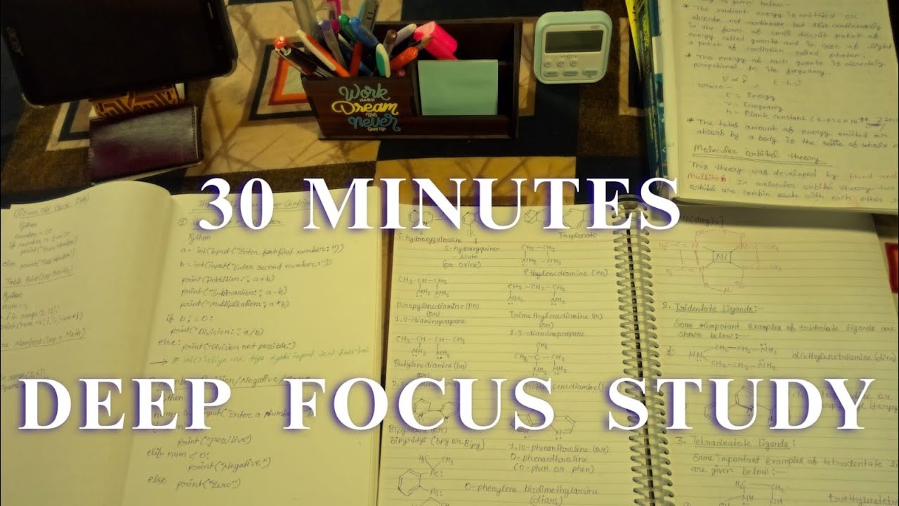 30 Min Deep Focus Study Session | No Talking Study | Rain Sound - YouTube