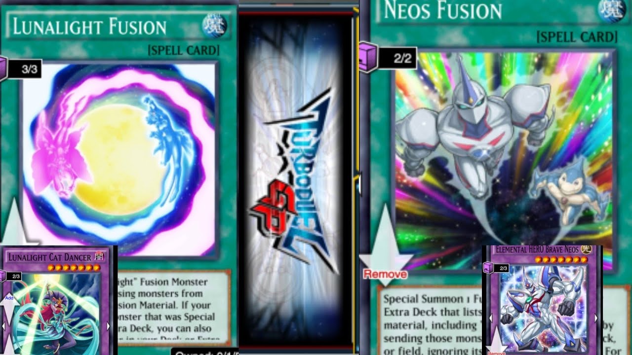 Turbo Duel, NEOS FUSION &LUNALIGHT FUSION [Yu-Gi-Oh Deul Links ] - YouTube