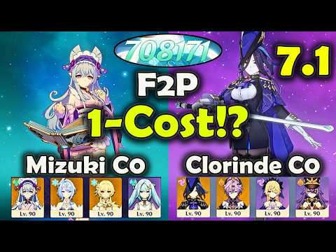 🔥Only 1 Cost Soon!? F2P Clorinde Brute Force & Mizuki 700K DMG | Spiral Abyss 12 | Genshin Impact