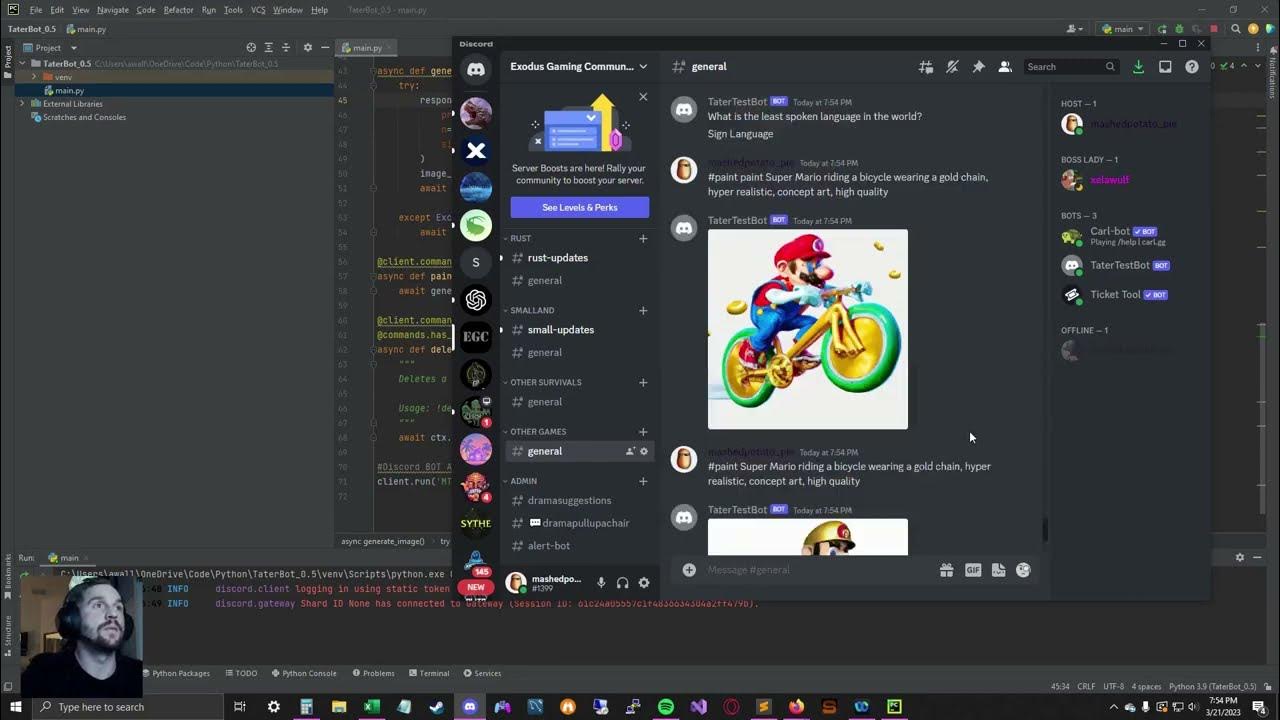Discord AI Bot! AI ART BOT IN under 10 mins! - YouTube